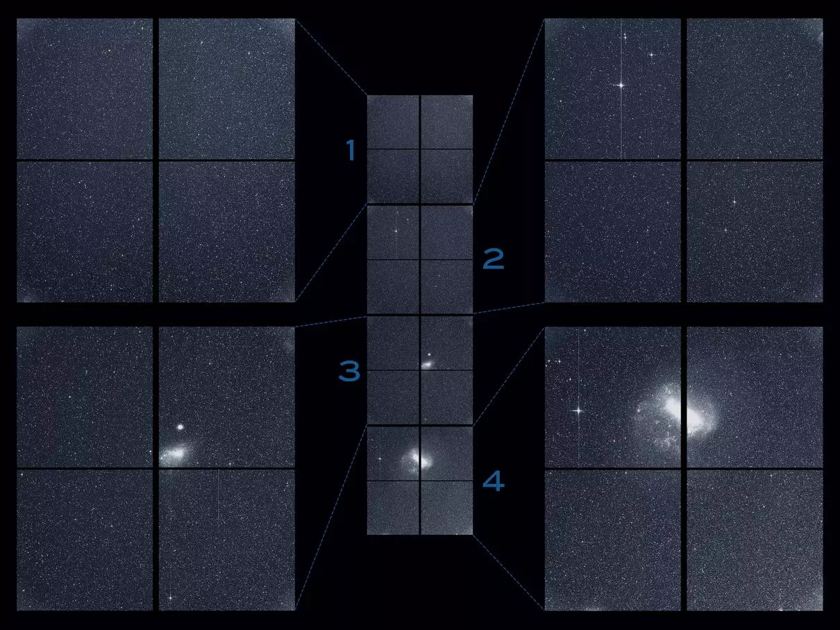 د TESS اوربیتال دوربین خپل لومړی عکس لیږلی دی. د کهکشان لارې سپوږمکۍ کهکشانونو سره 107762_1