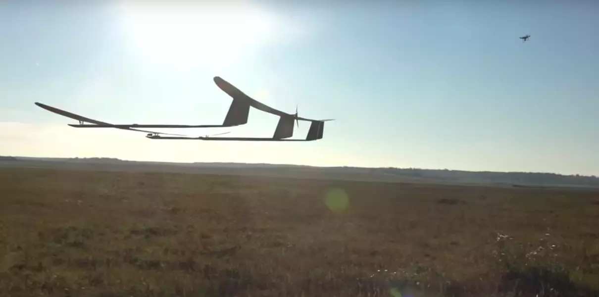 UAVOS startup tested mini version of unmanned biplane with solar battery