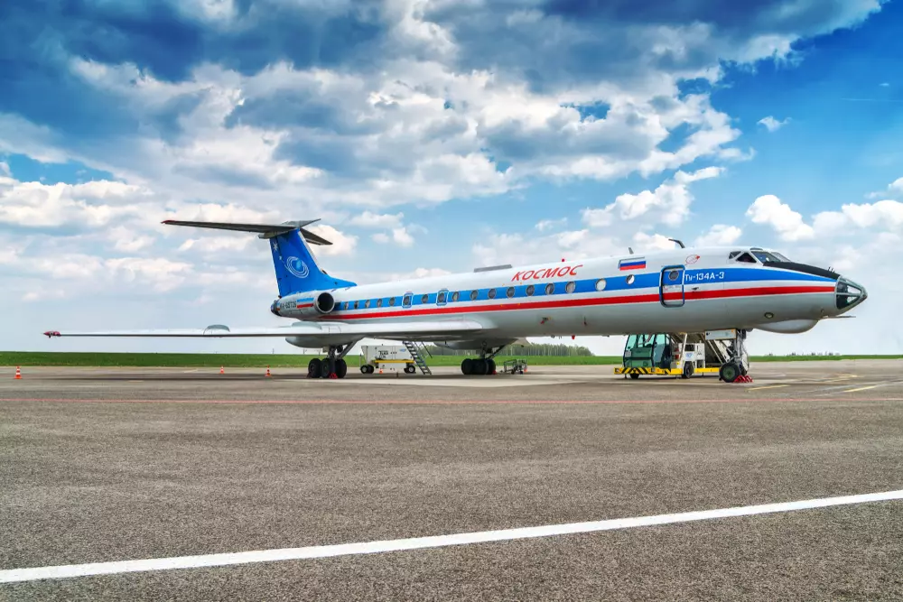 Het Tu-134 vliegtuig maakte zijn laatste vlucht. Vluchten erop werden 56 jaar uitgevoerd!