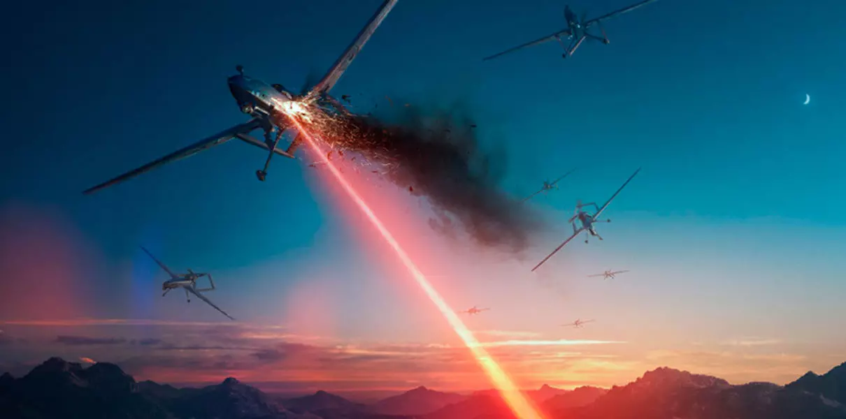 AEBetako militarrek dronen aurkako laserrak probatu zituzten