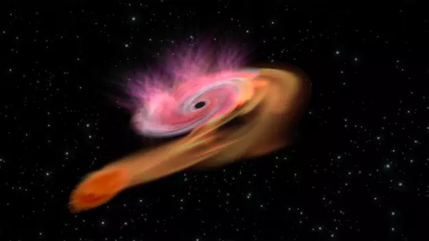 ブラックホールがどのように星を破壊し始めるかを見てください 30593_1