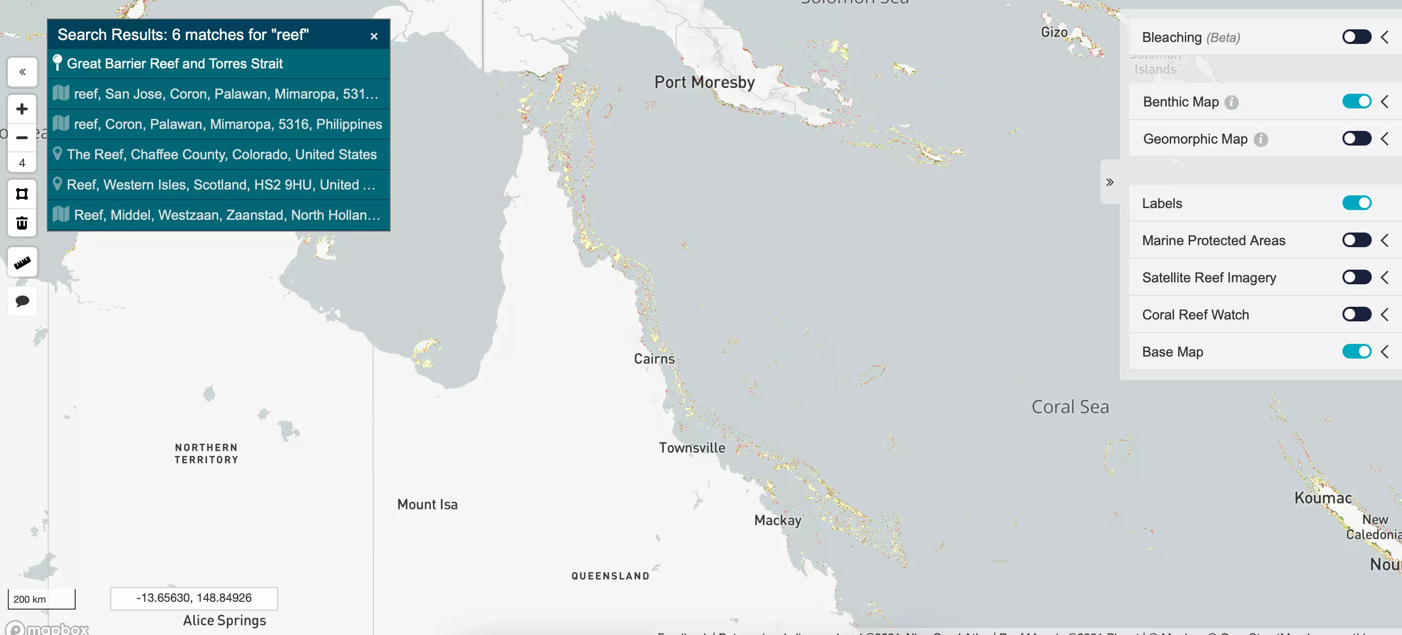 Ang pinaka-detalyadong mapa ng mga coral reef ay lumitaw. Ginawa ito mula sa 2 milyong mga imaheng satellite. 41608_1