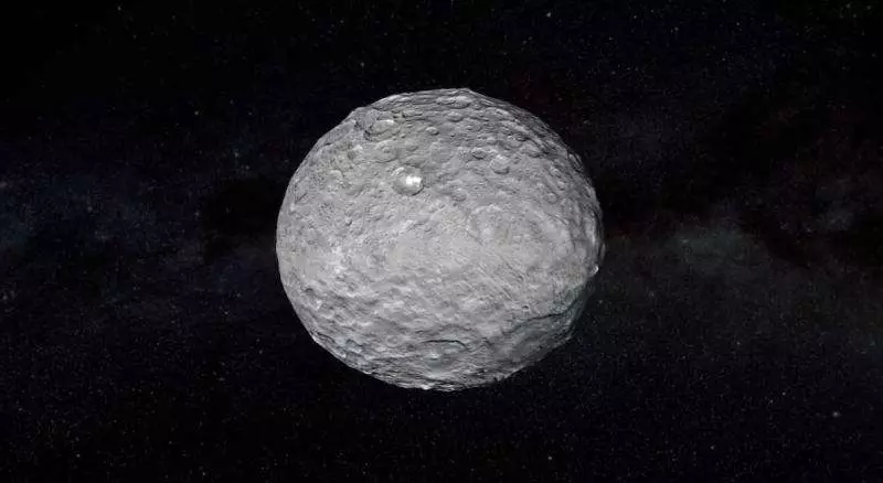 Ang mga timaan sa yelo nga nakit-an sa usa ka misteryosong crater sa Ceres