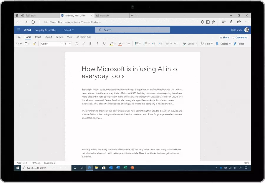 Microsoft Word аудиону транскрипциялоону үйрөттү 42491_1