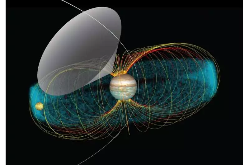 Juno foi capaz de rastrear as ondas de rádio causadas pela lua vulcânica de Júpiter