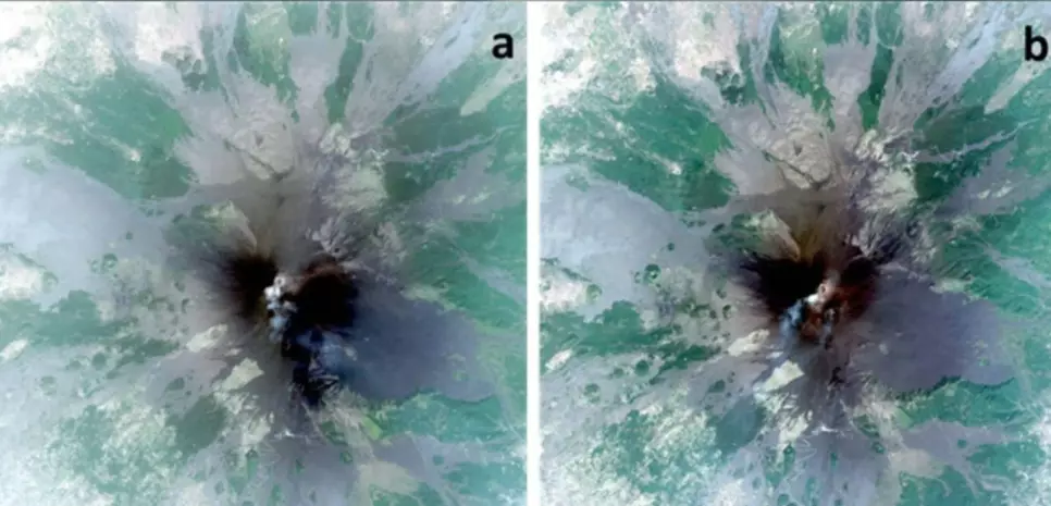 Etno kreskis je 30 metroj pro 50 vulkanaj erupcioj en ses monatoj 43057_1