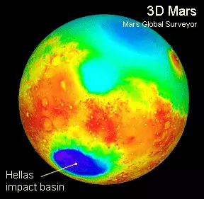 Mars parantos ngalaman sababaraha jaman és. Naon anu lumangsung dina iklim planét? 43671_1