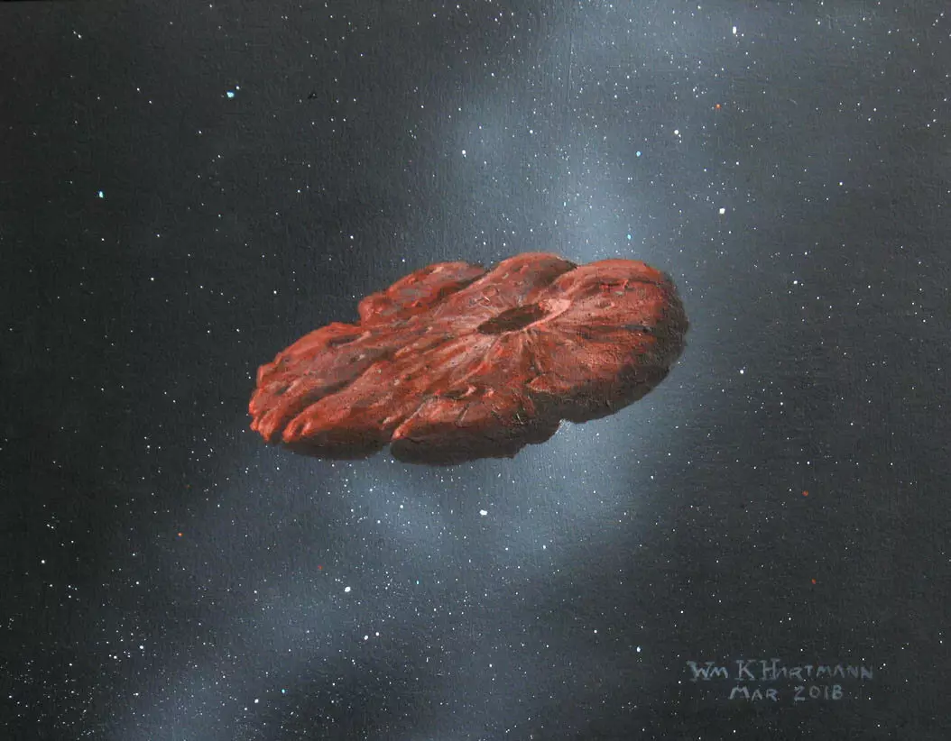 Wetenskaplikes het voorgestel dat Oumuamua 'n fragment is van 'n planeet soortgelyk aan Pluto