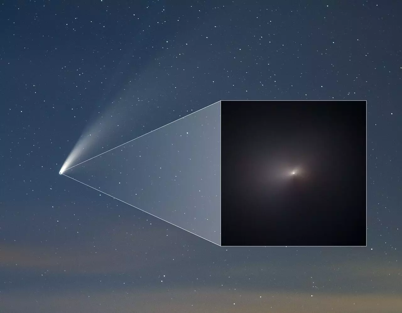 Hubble yabashije gufata hafi ya comet NEOWISE