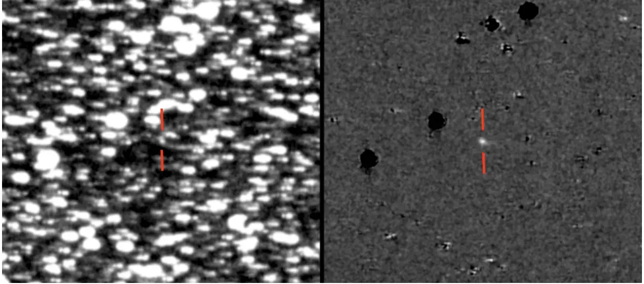 ATLAS teleskopy ilki bilen kometa meňzeş guýrugy bilen Troýan asteroidini tapýar 43789_1