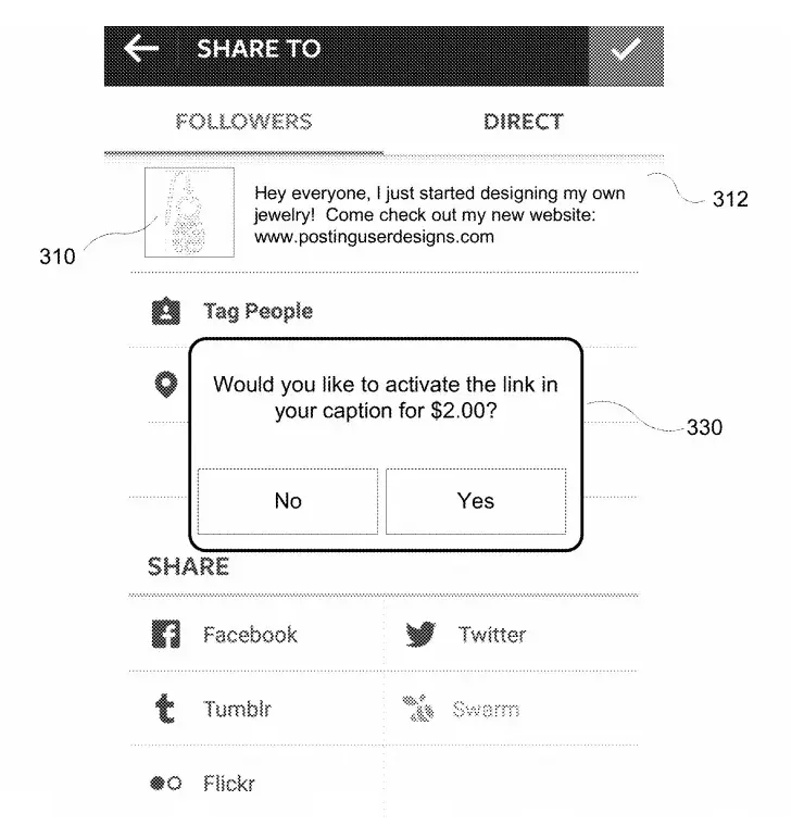 Instagram, gönderilere bağlantı yerleştirmek için bir ücret karşılığında patent kaydettirdi 44164_1