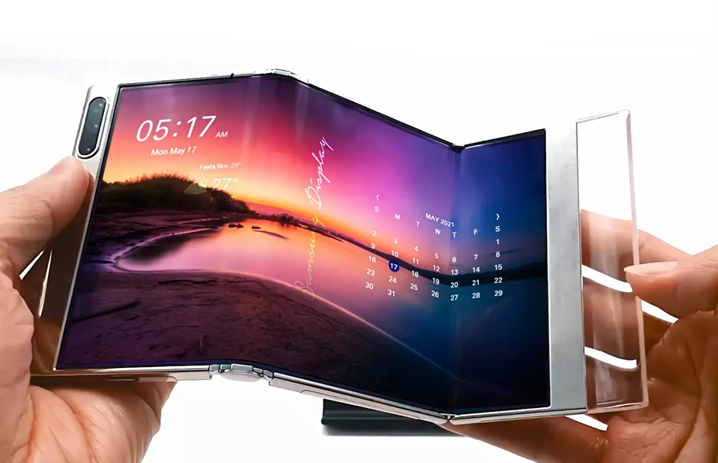 Samsung ၏ display အသစ်သည်အကြိမ်များစွာခေါက်ချိုးလိုက်သည်