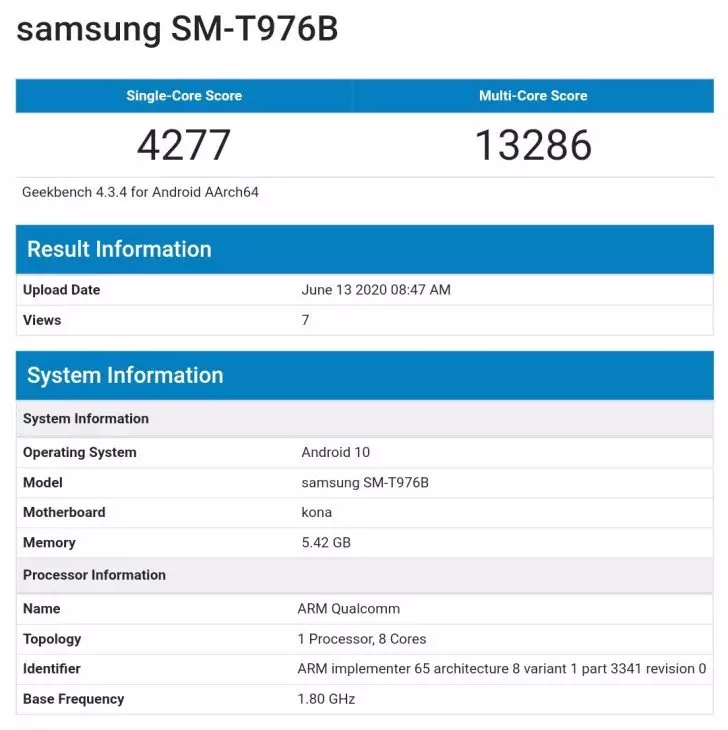 Αποκάλυψε τα χαρακτηριστικά του νέου tablet Samsung Galaxy Tab S7 +. Συλλέξαμε όλα όσα είναι γνωστά αυτή τη στιγμή 44246_1