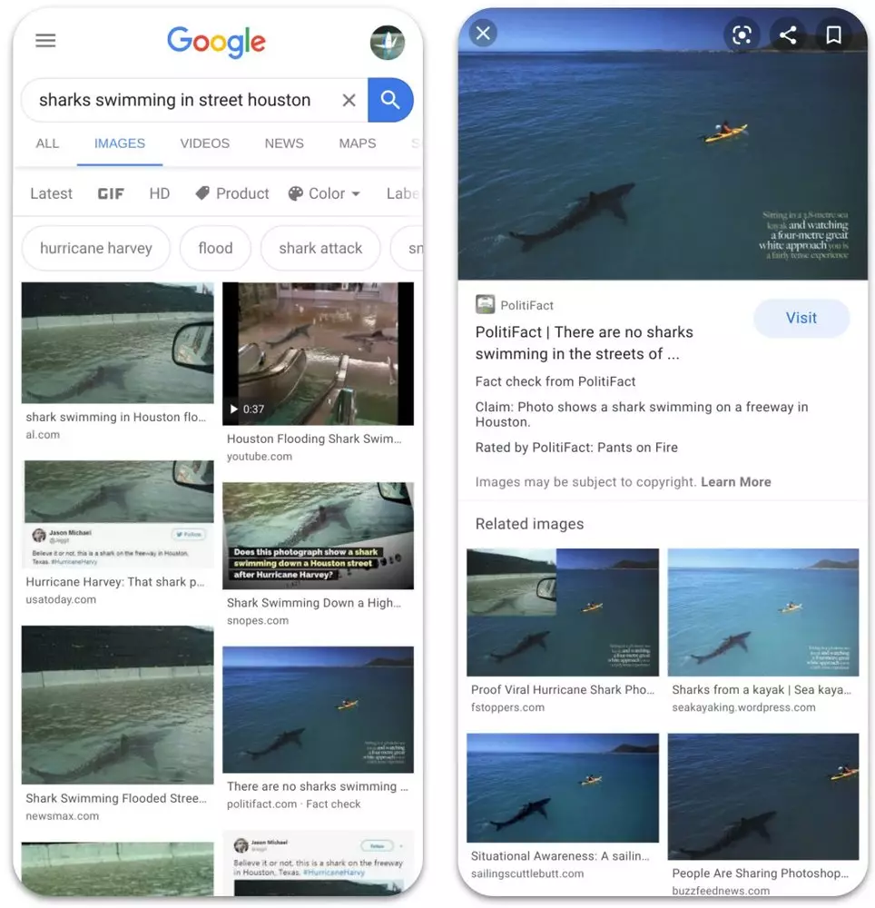 Kontrolli i Ri i Google: Kompania shton kontrollimin e fakteve në imazhe
