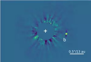 Usa ka litrato sa usa ka bag-o lang nadiskobre nga brown dwarf nga nagpakita sa duul sa kambal sa Adlaw 47593_1