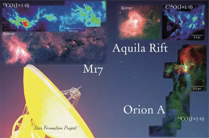 L-astronomi fasslu tliet sħab interstellari. Jistgħu jidhru biss fil-mewġ tar-radju! 53083_1