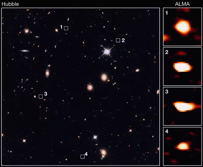 Gli astronomi hanno scoperto 39 antiche galassie attive. Sono apparsi nei primi 2 miliardi di anni dopo il Big Bang! 53466_1