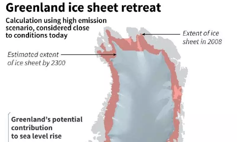 Glasier lebur di Greenland bertanggungjawab untuk 40% kenaikan permukaan laut pada tahun 2019 55362_1