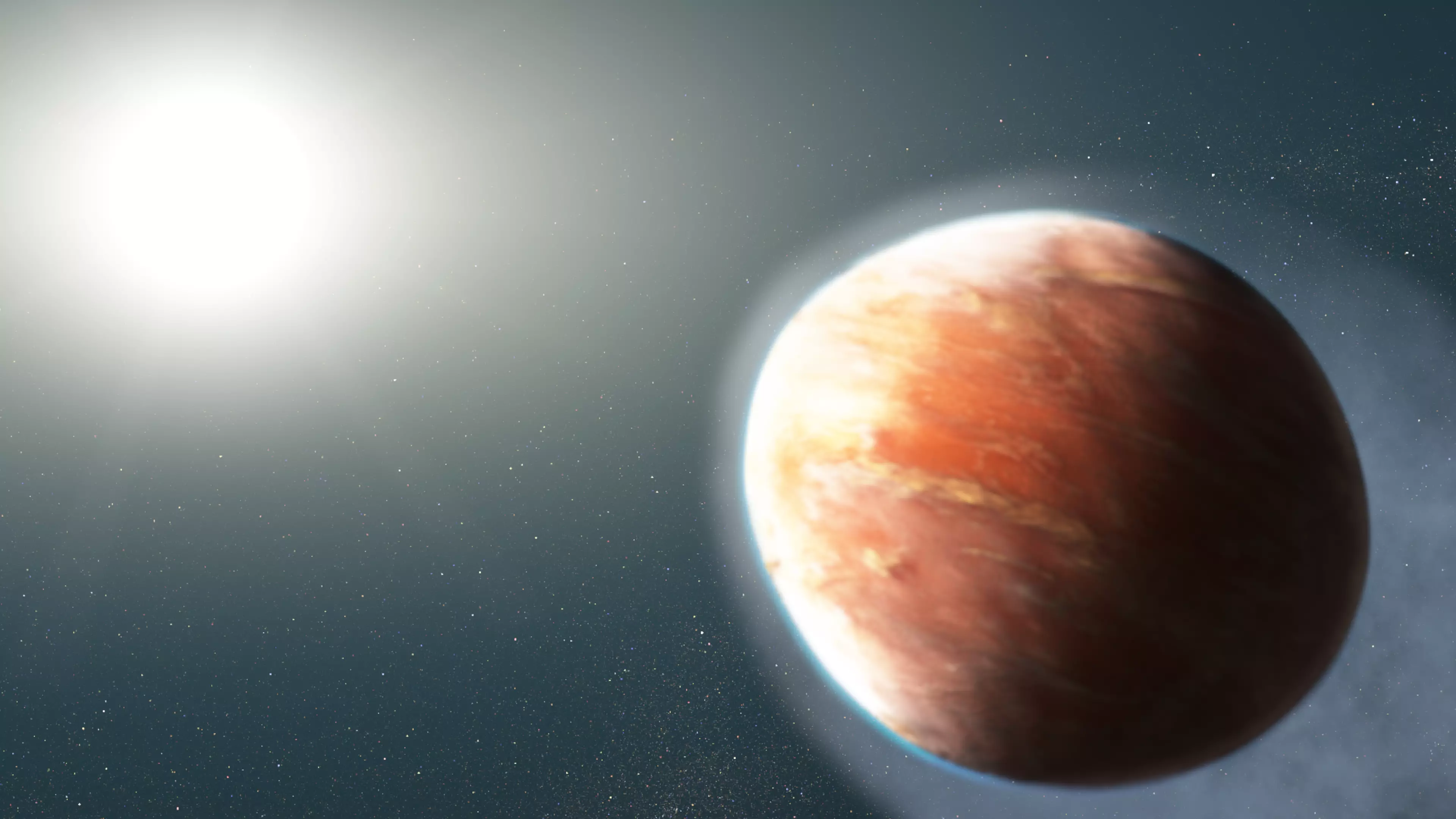 Hubble зняв яйцеподібної планету WASP-121b. Вона настільки гаряча, що випаровує важкі метали в космос 58762_1