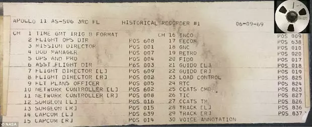 A NASA publicou 19 mil horas de gravacións de audio da misión Apollo 11 59125_1